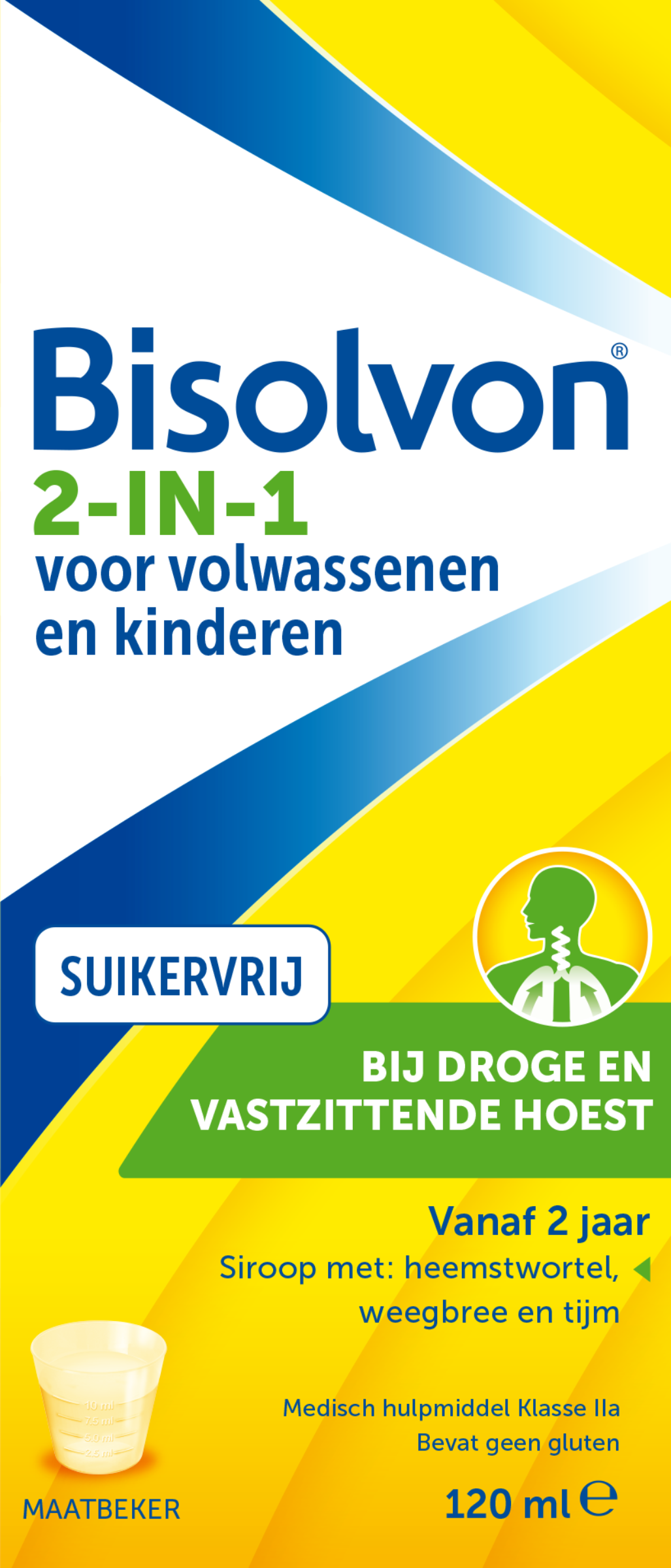 Bisolvon 2-In-1 Suikervrij Siroop 120ml bestellen bij BENU Shop